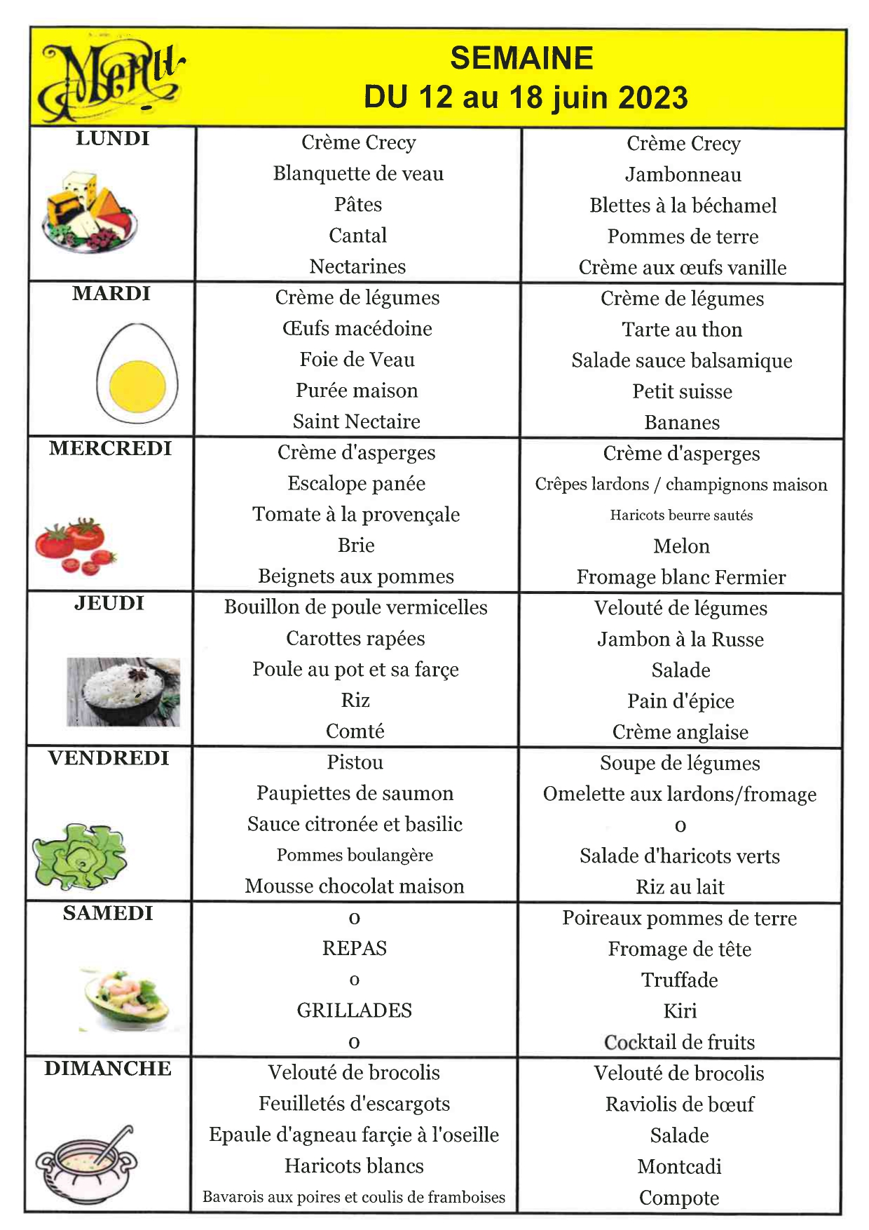Voir les menus | EHPAD Les Consuls